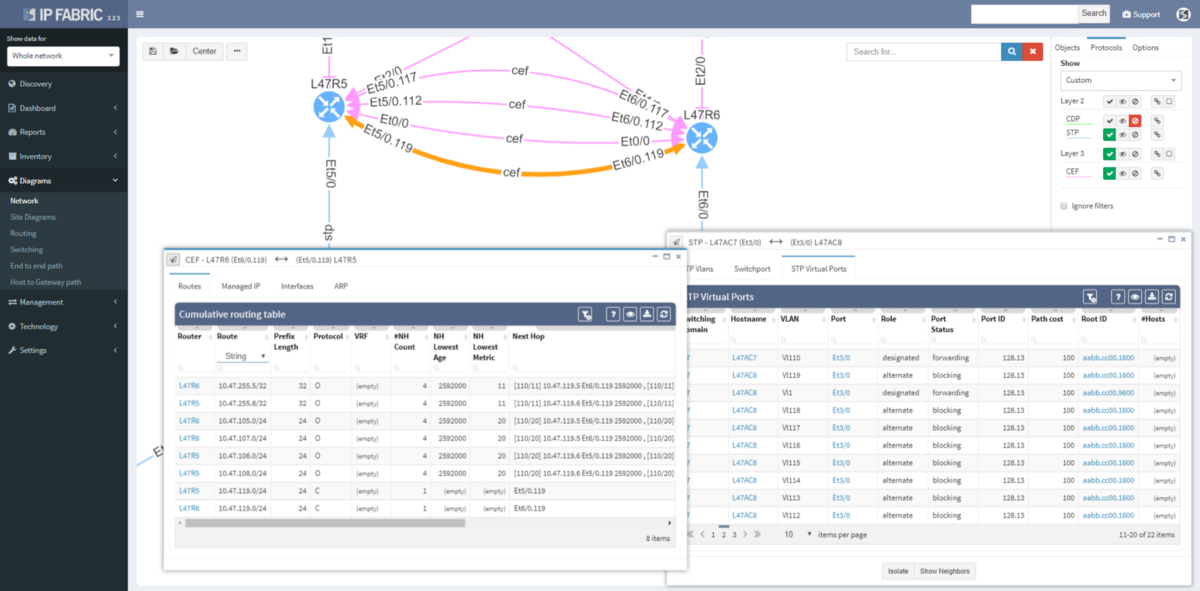 IP Fabric 2.2.5: Staying longer in network diagrams | IP Fabric