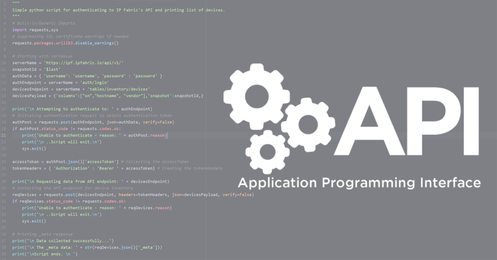 How to read data from API with Python3 - IP Fabric