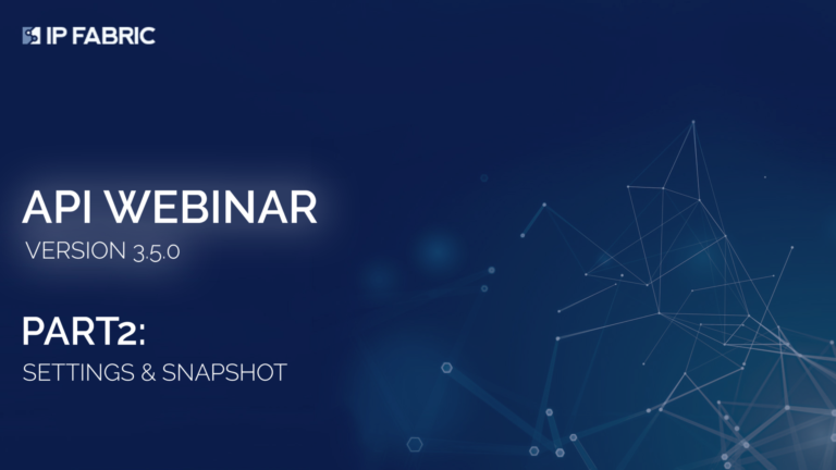 How to change settings with API in IP Fabric - IP Fabric